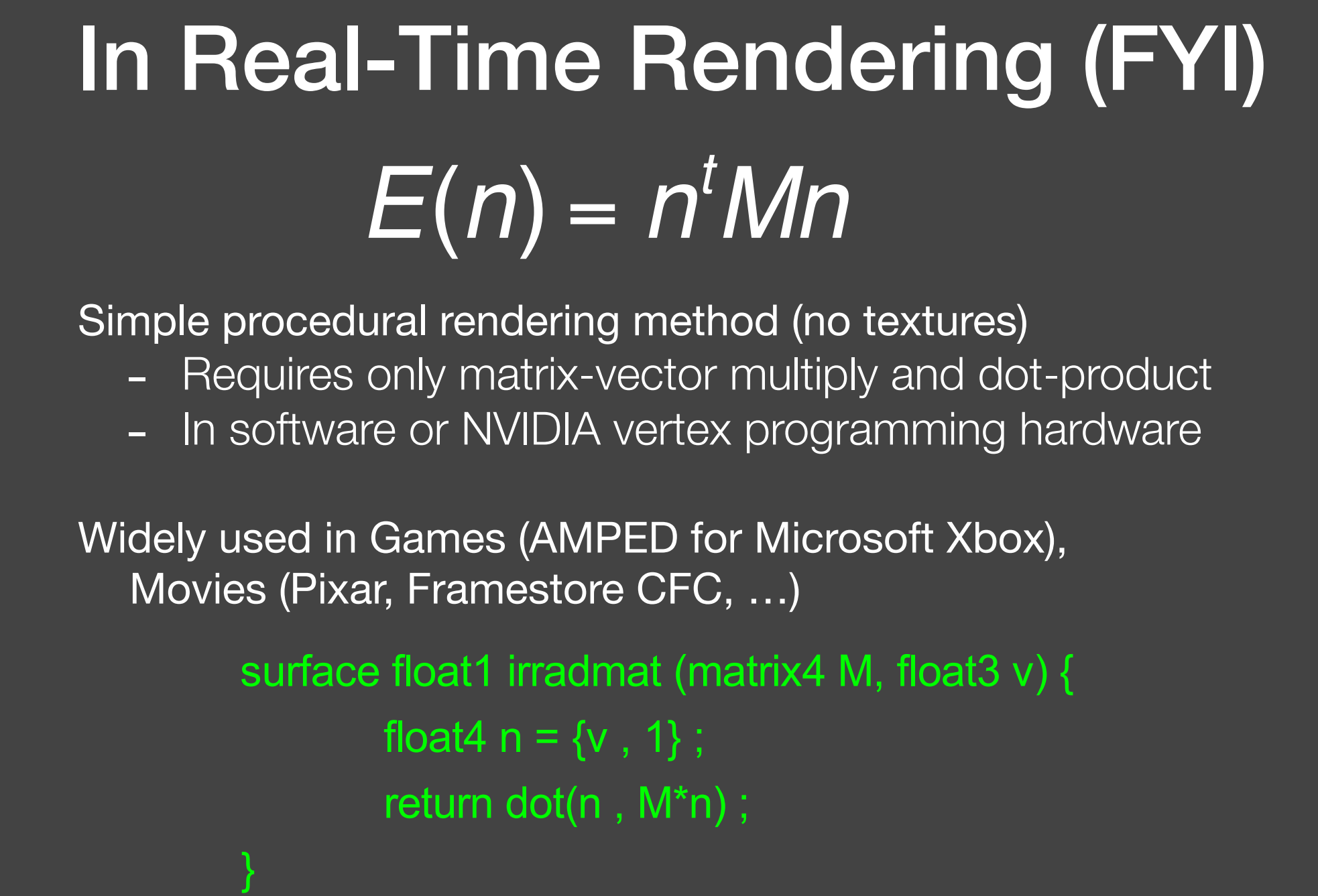 Games202-3 Real-time Environment Mapping | WhiteTail's Blog